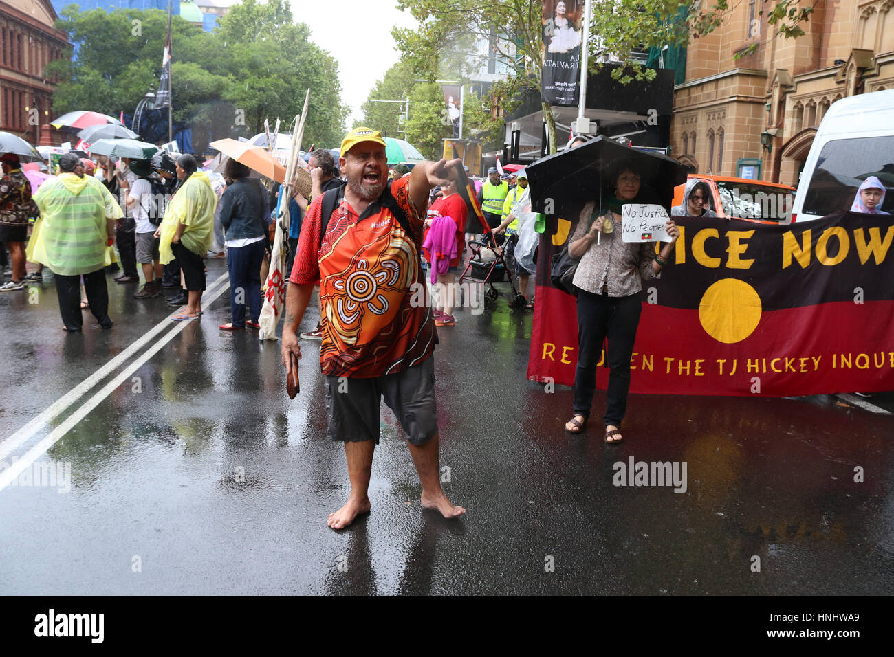 Sydney, Australia. 14 February 2017. Supporters assembled in Redfern ...