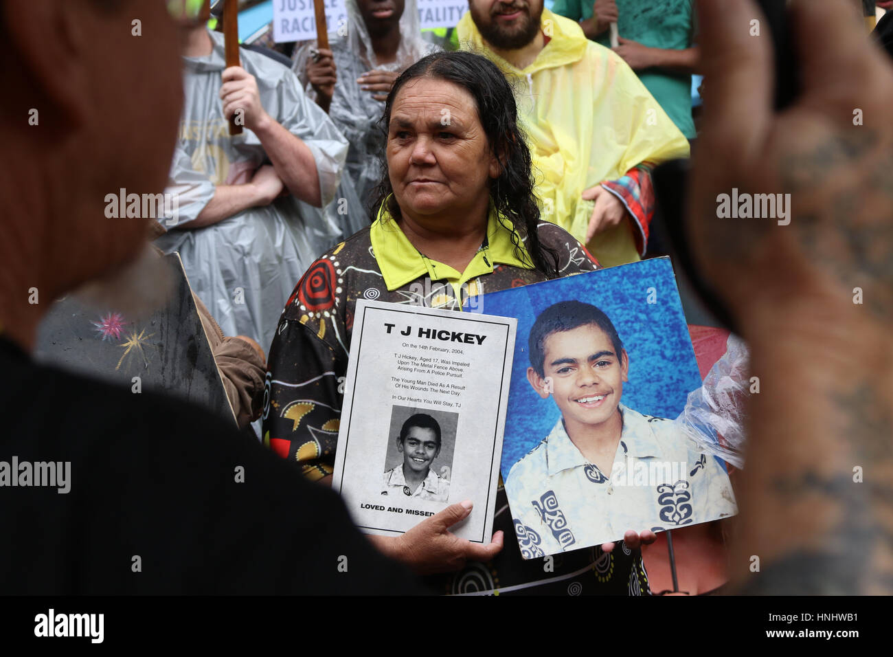 Sydney, Australia. 14 February 2017. Supporters assembled in Redfern ...