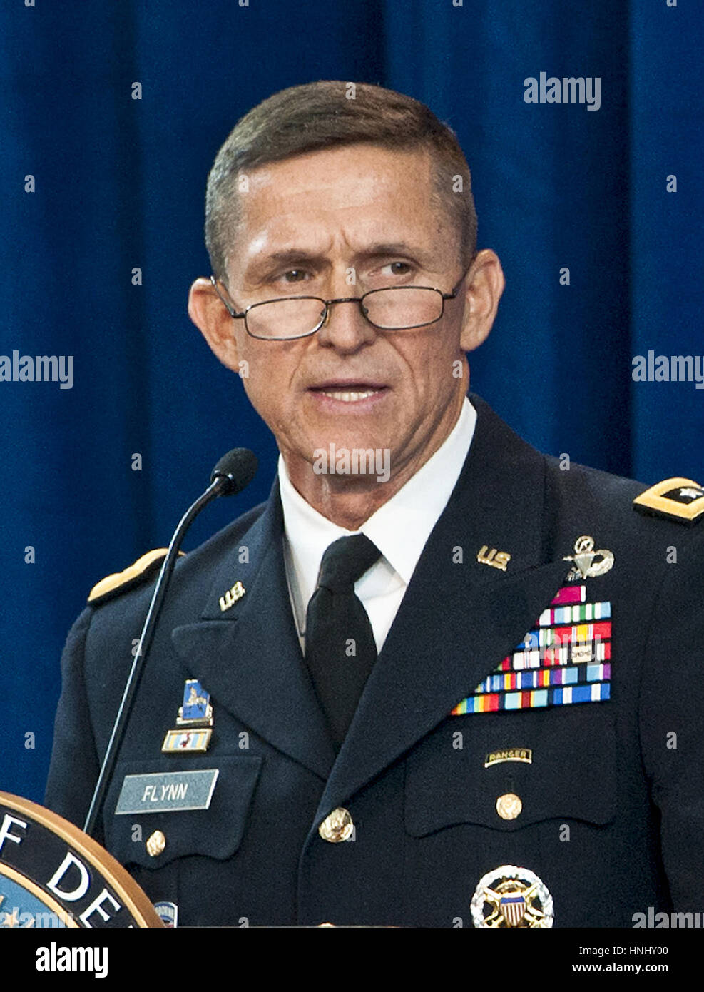HANDOUT - Army Lieutenant General Michael Flynn speaks at the Defense ...