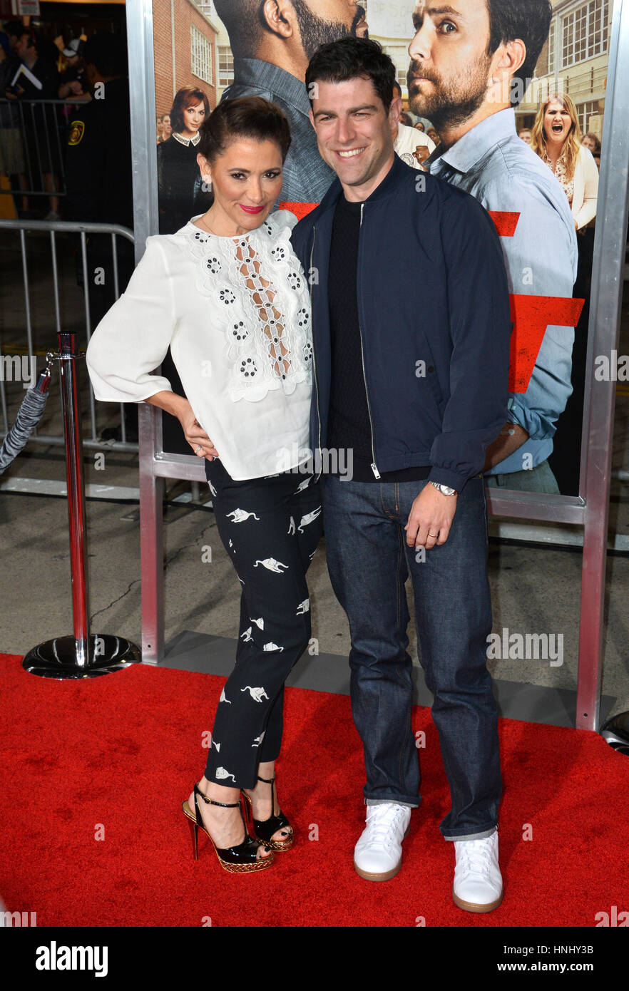 Los Angeles, USA. 13th Feb, 2017. Actor Max Greenfield & wife Tess ...