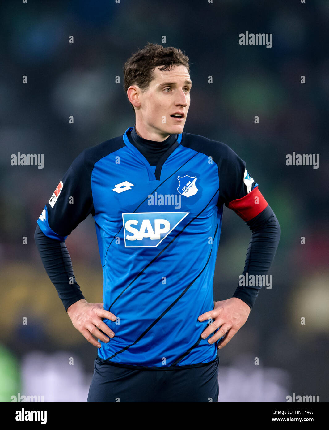 Wolfsburg, Germany. 12th Feb, 2017. Hoffenheim's Sebastian Rudy during ...