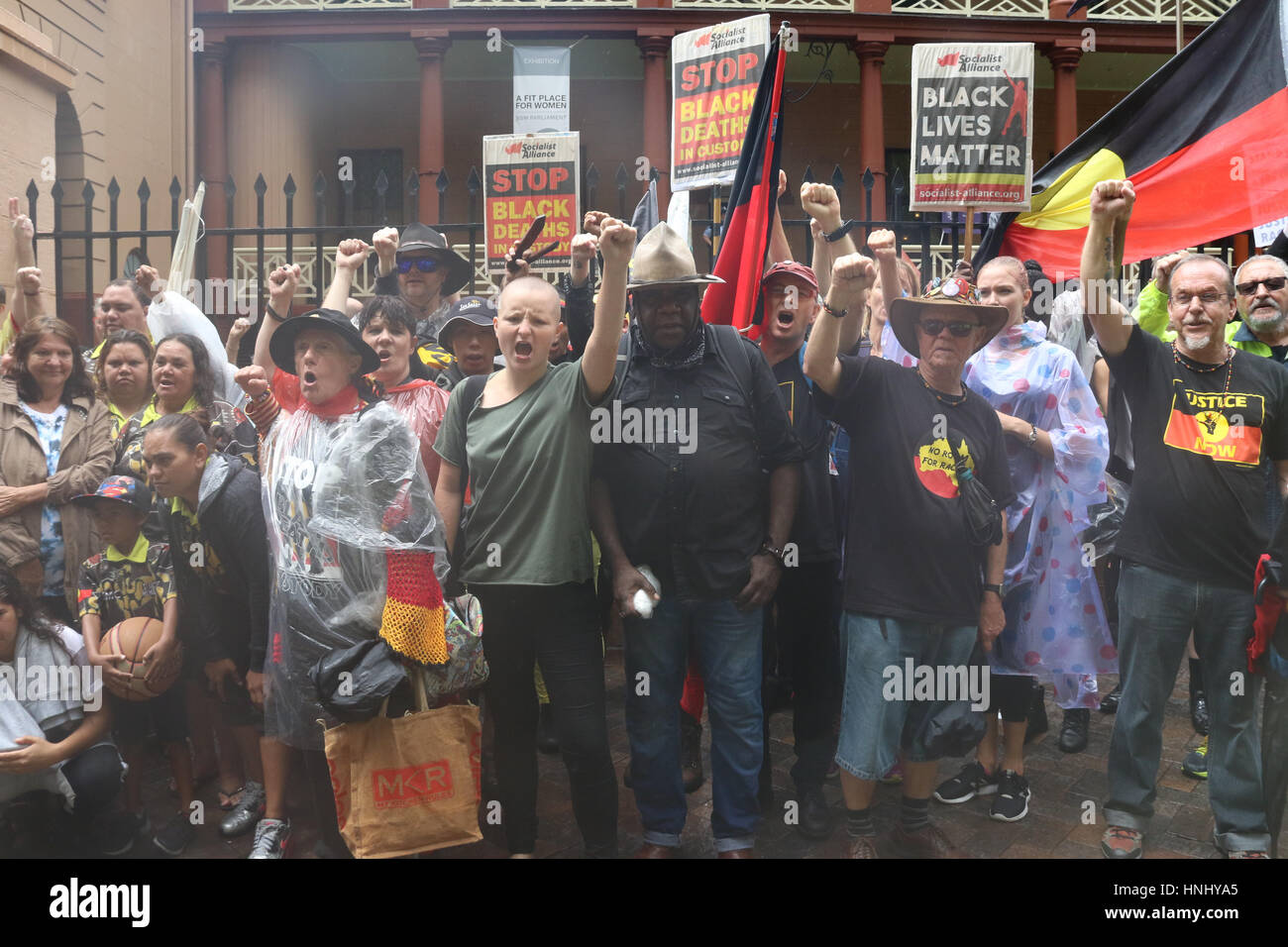 Sydney, Australia. 14 February 2017. Supporters assembled in Redfern ...
