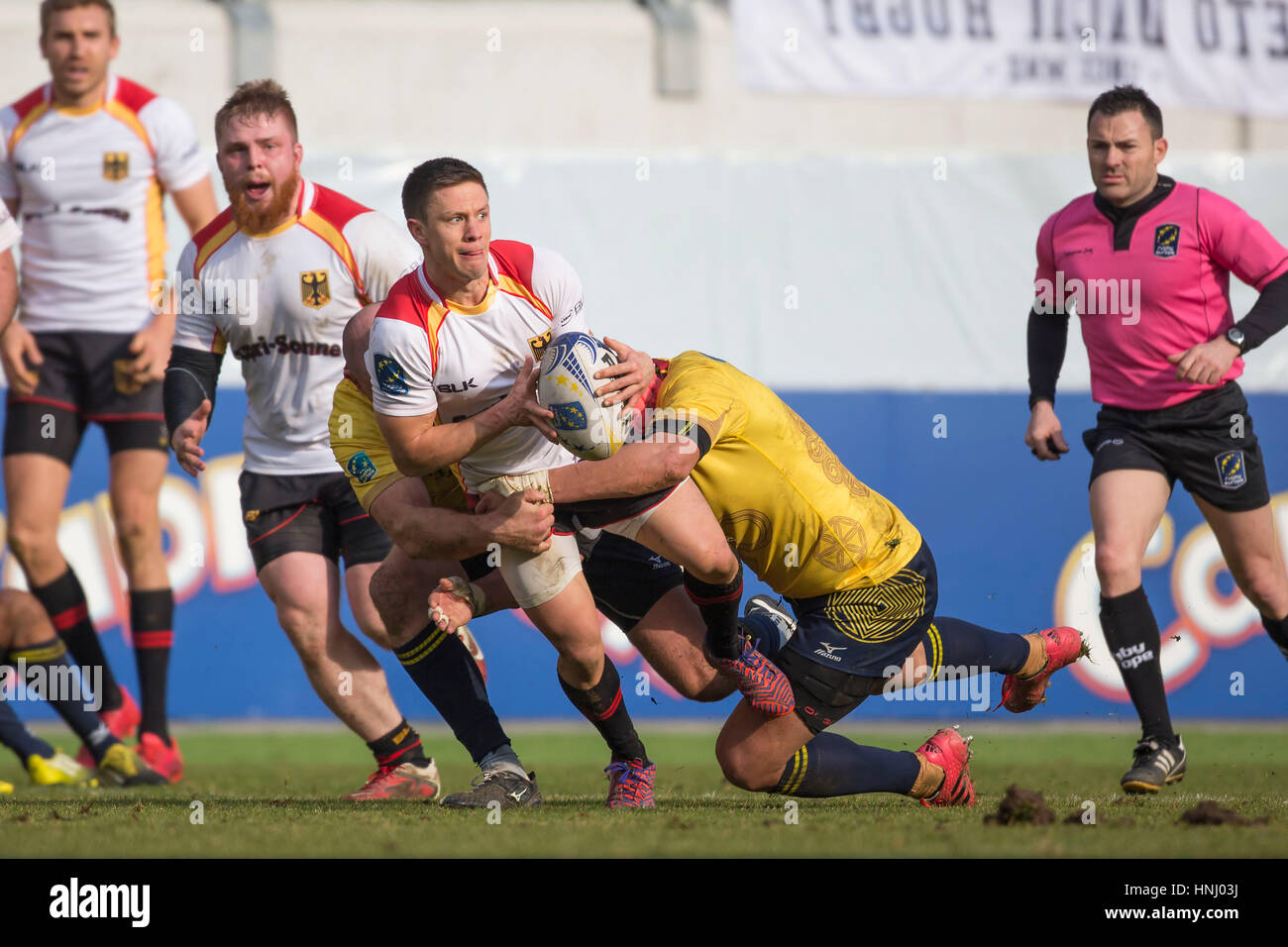 Tim Menzel (Germany, 9) against captain Mihaita Lazar (Romania, 1) in ...