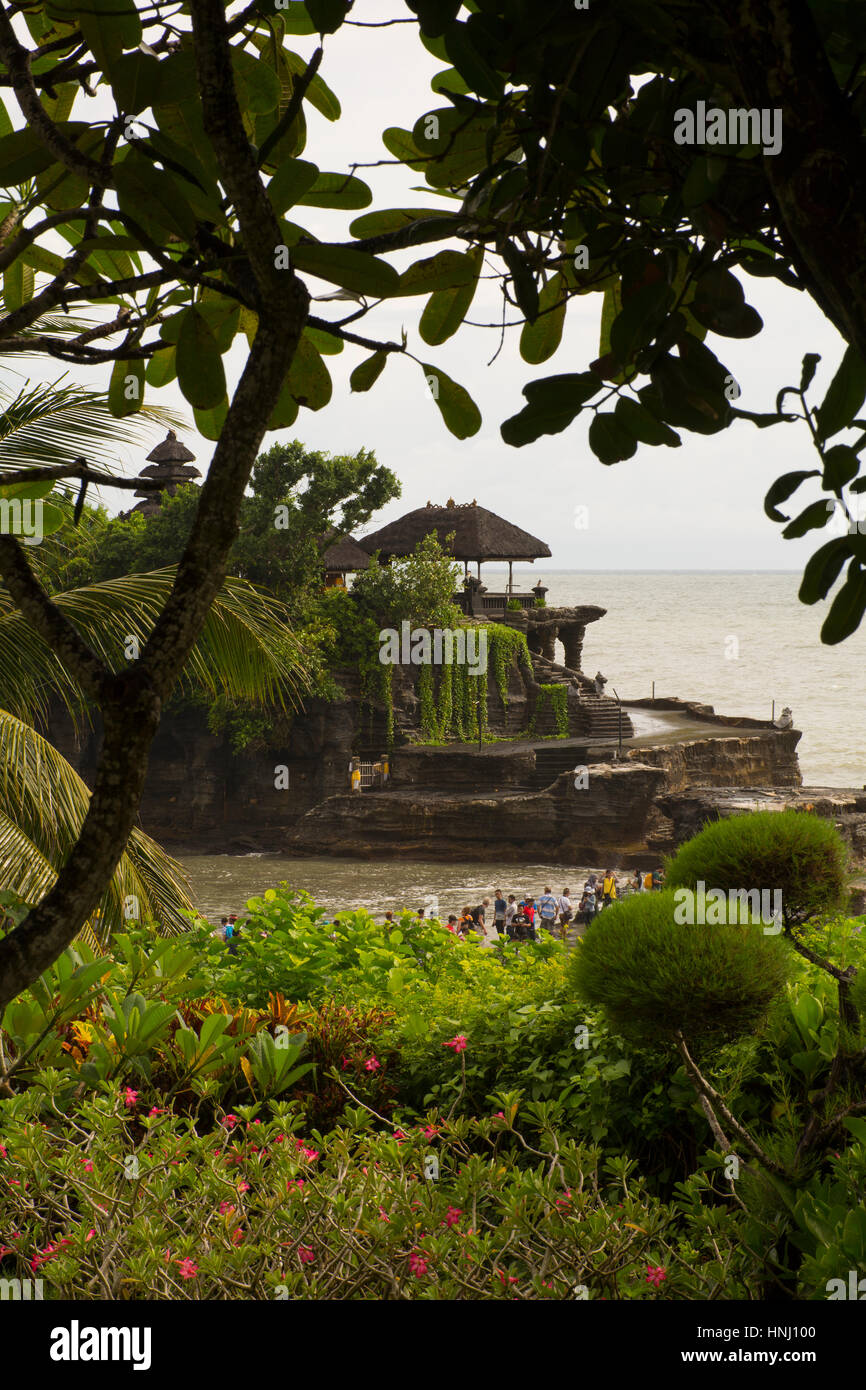 Tanah Lot Temple, Tabanan, West Bali during Monsoon season Stock Photo ...