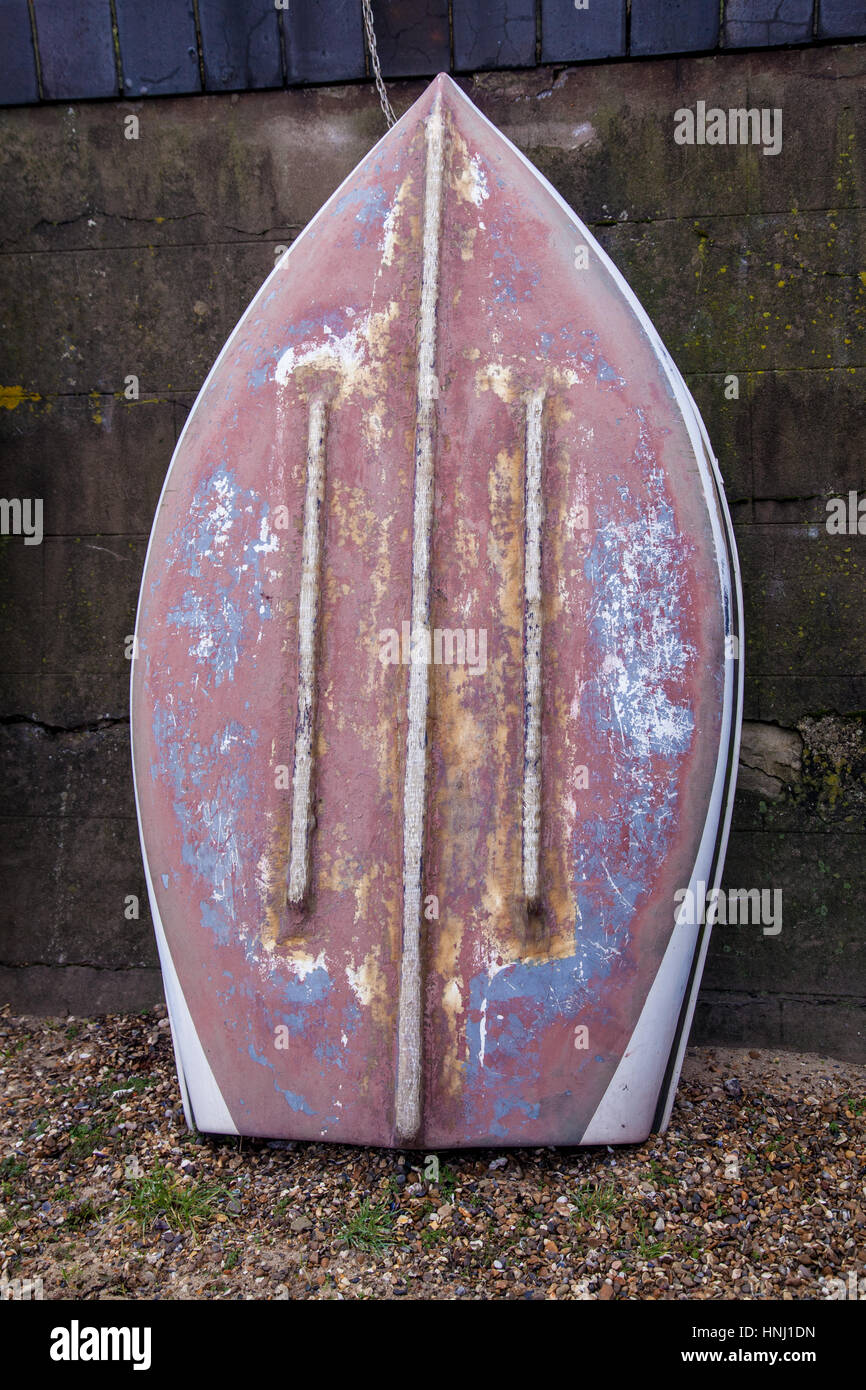 Old Row Boat on the Beach Stock Photo - Alamy