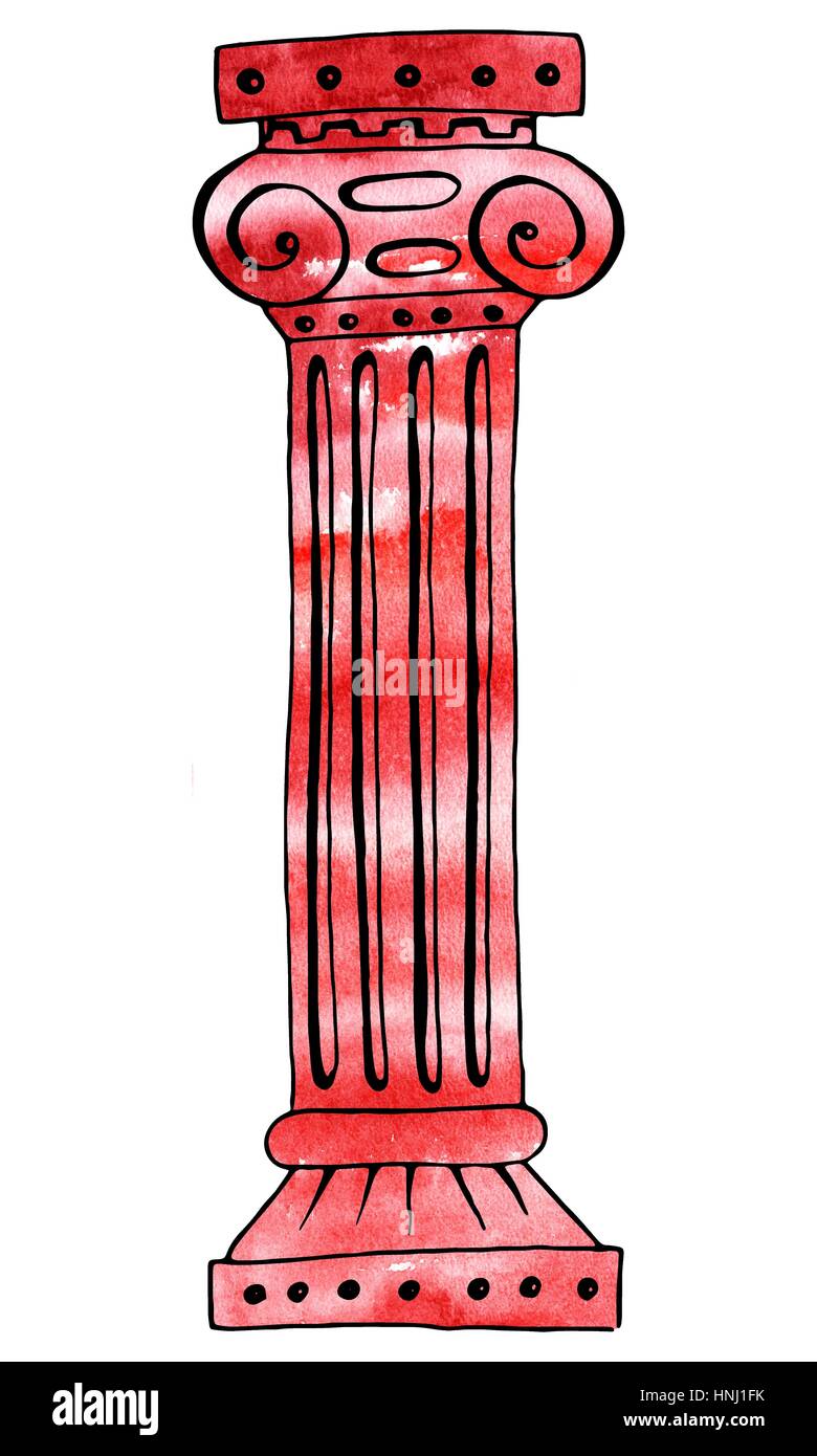 Ancient roman column hand drawing hi-res stock photography and images ...