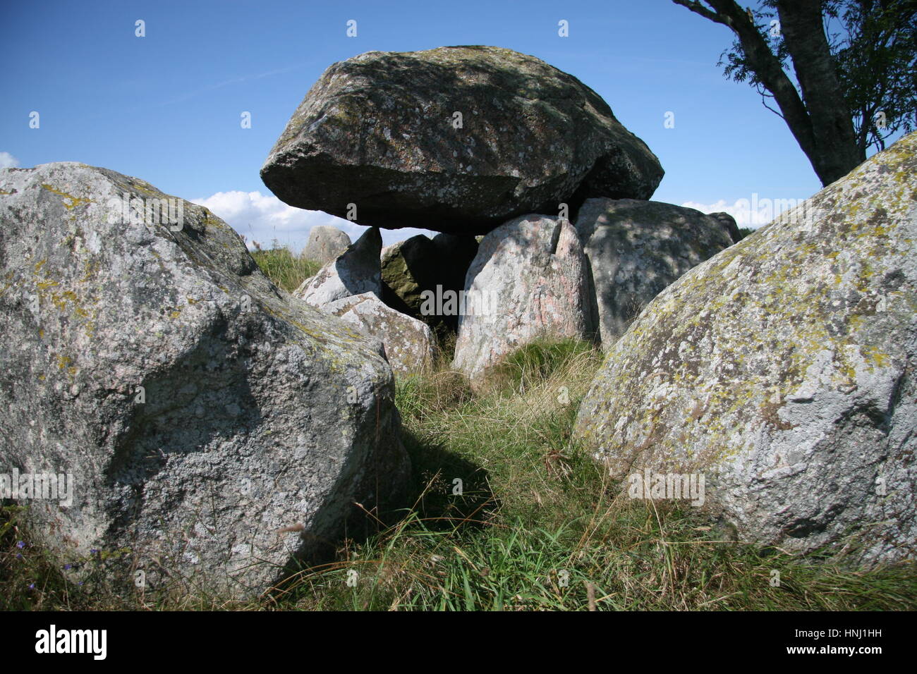 Dolmen of Stenvad (Stenvaddyssen), Denmark, Neolithic (c. 3400 BC Stock ...