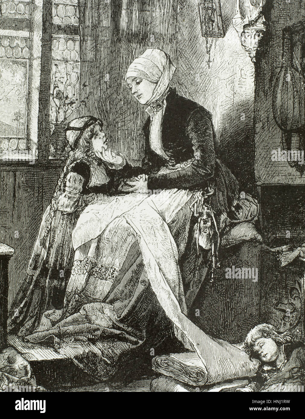 Medieval woman and mother hi-res stock photography and images - Alamy