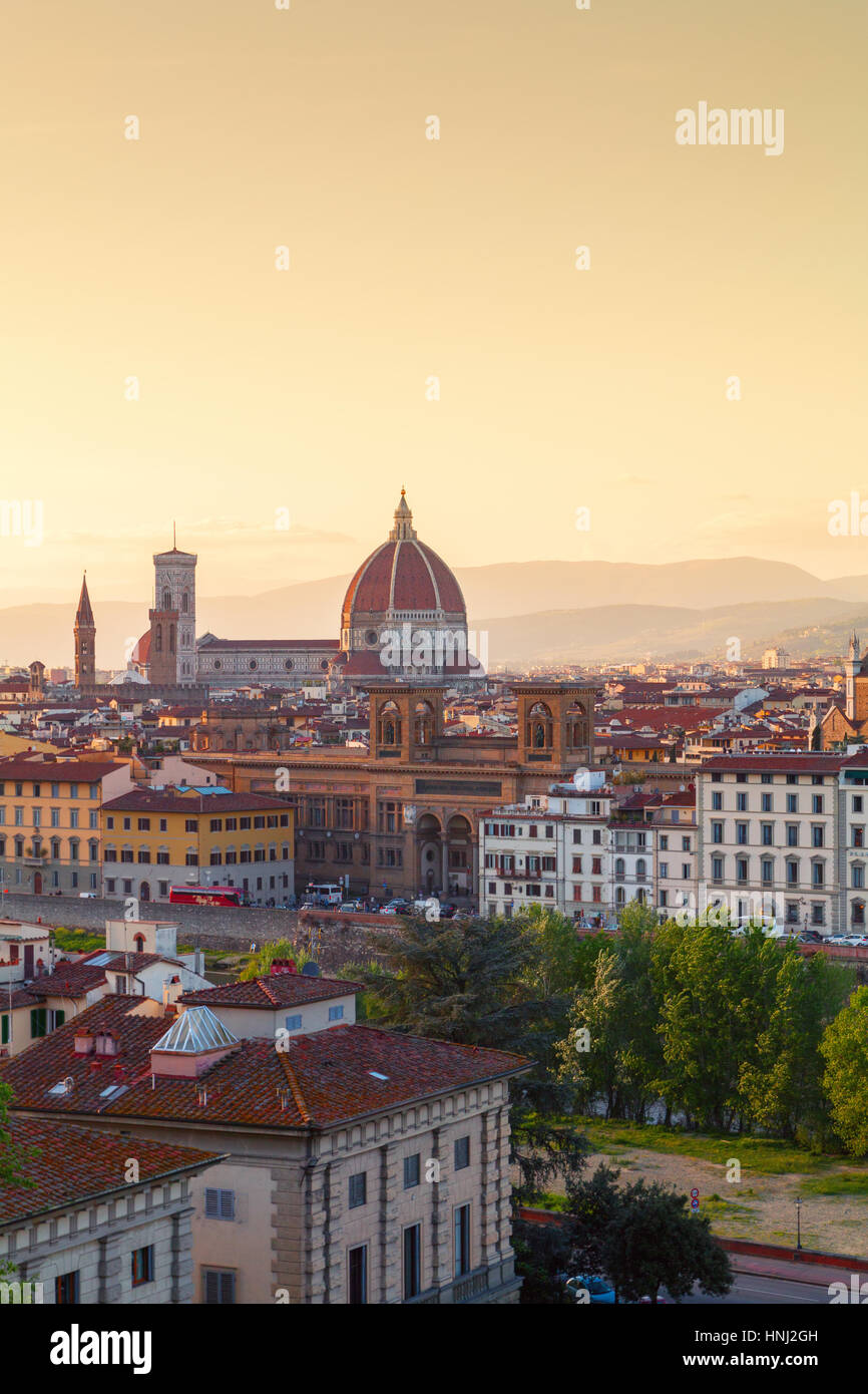 Beautiful views of Florence cityscape in the background Cathedral Santa ...
