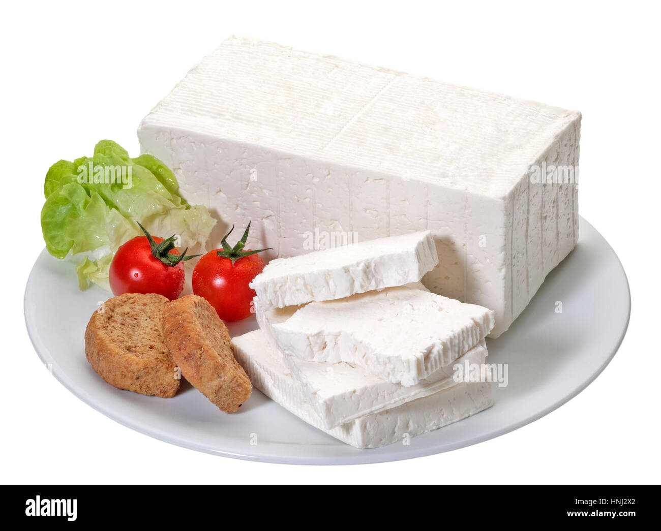 Feta Cheese(+clipping path Stock Photo - Alamy