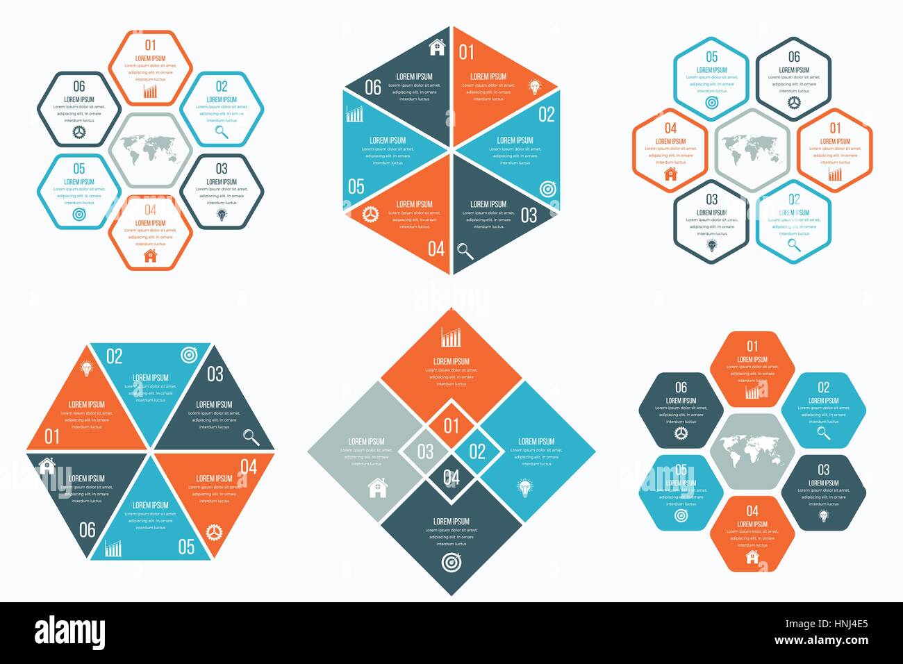 Set with infographics. Data and information visualization. Template ...