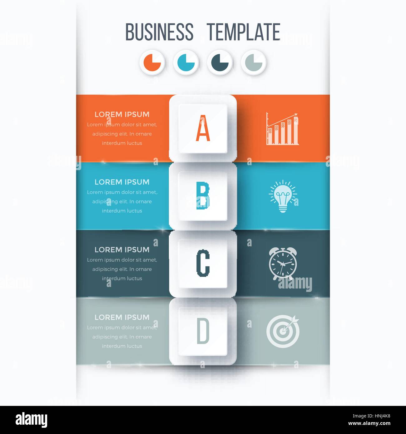 Infographics template four options with square. Can be used for ...
