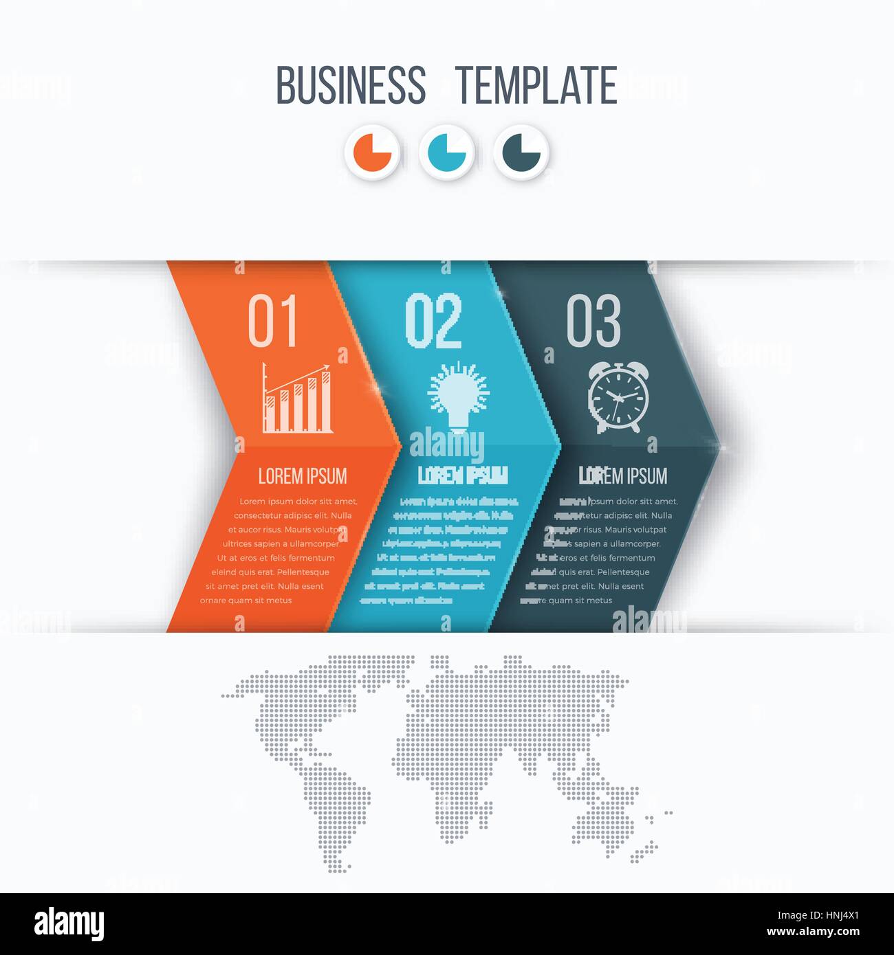 Business infographics template with arrows and text areas Stock Vector ...