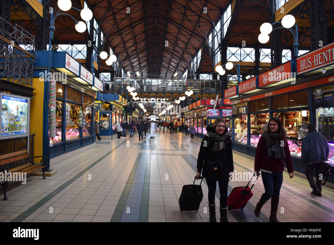 Budapest indoor food market hi-res stock photography and images - Alamy