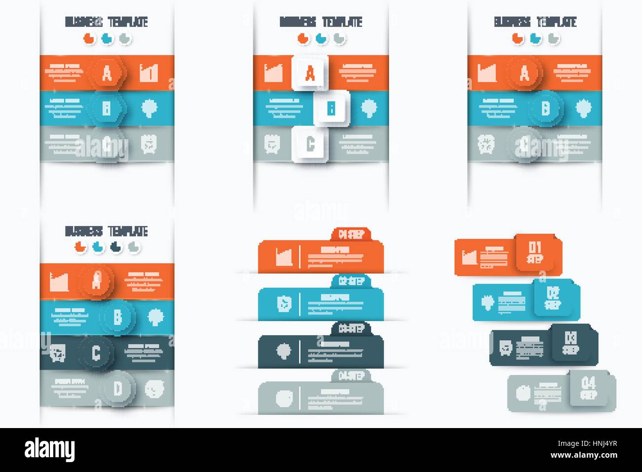 Set with infographics. Data and information visualization. Template ...