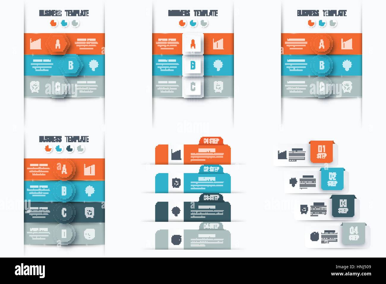 Set with infographics. Data and information visualization. Template ...