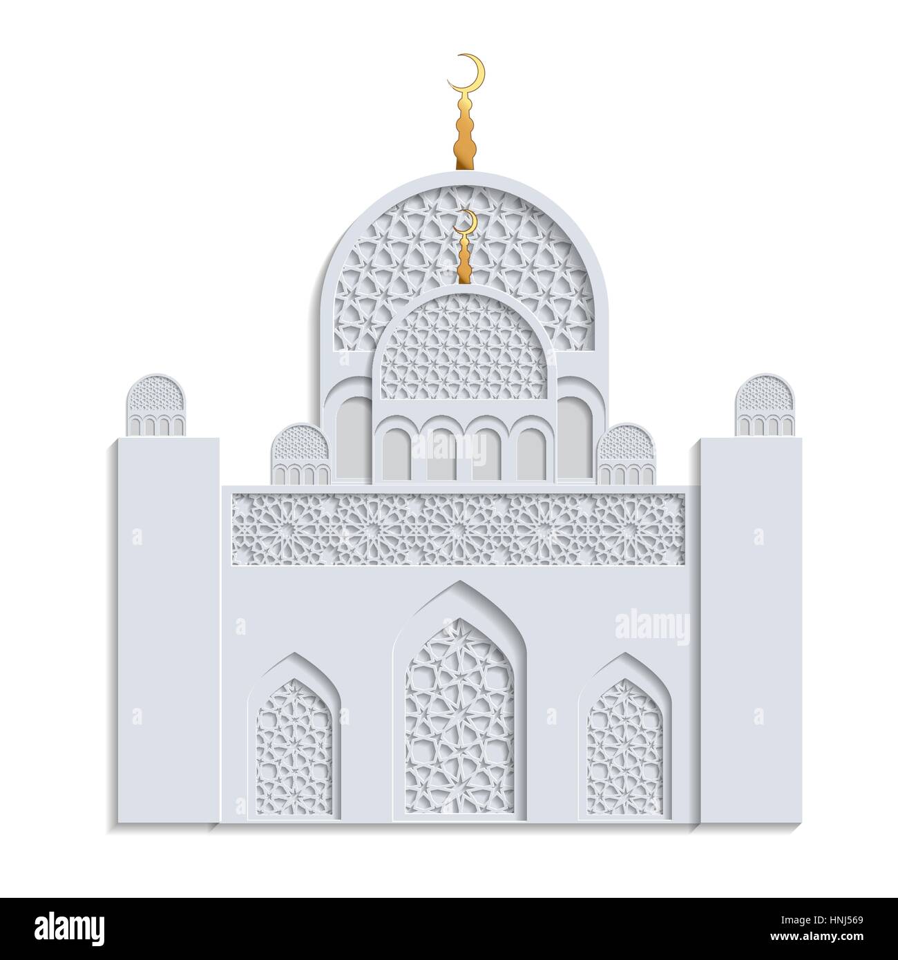 Gold islamic pattern on Cut Out Stock Images & Pictures - Alamy