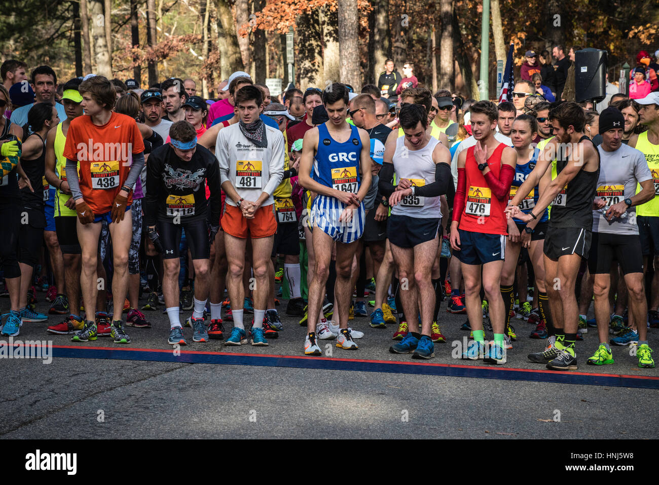 University of Richmond, VA. annual Thanksgiving Turkey Trot race Stock ...