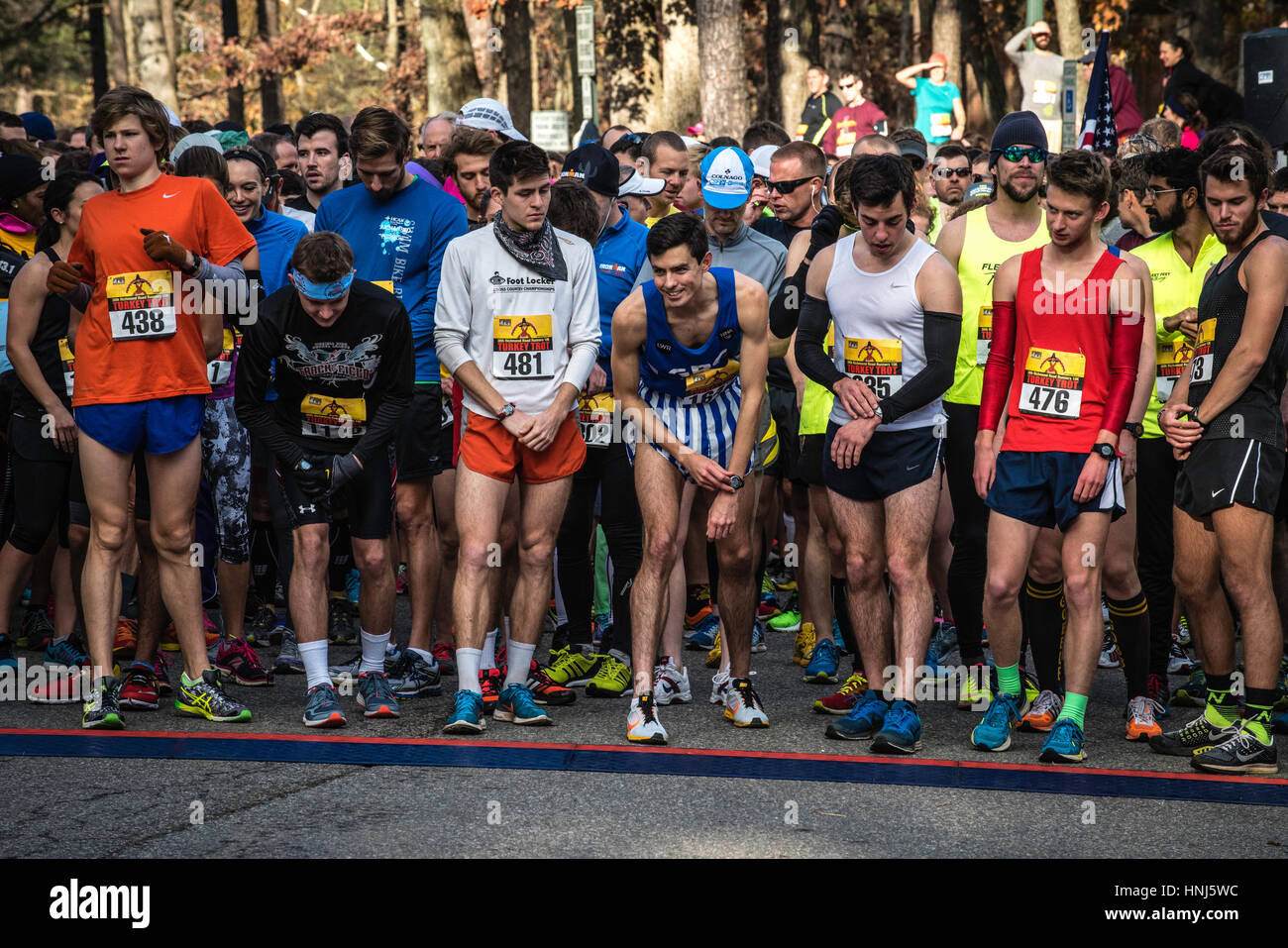 University of Richmond, VA. annual Thanksgiving Turkey Trot race Stock ...