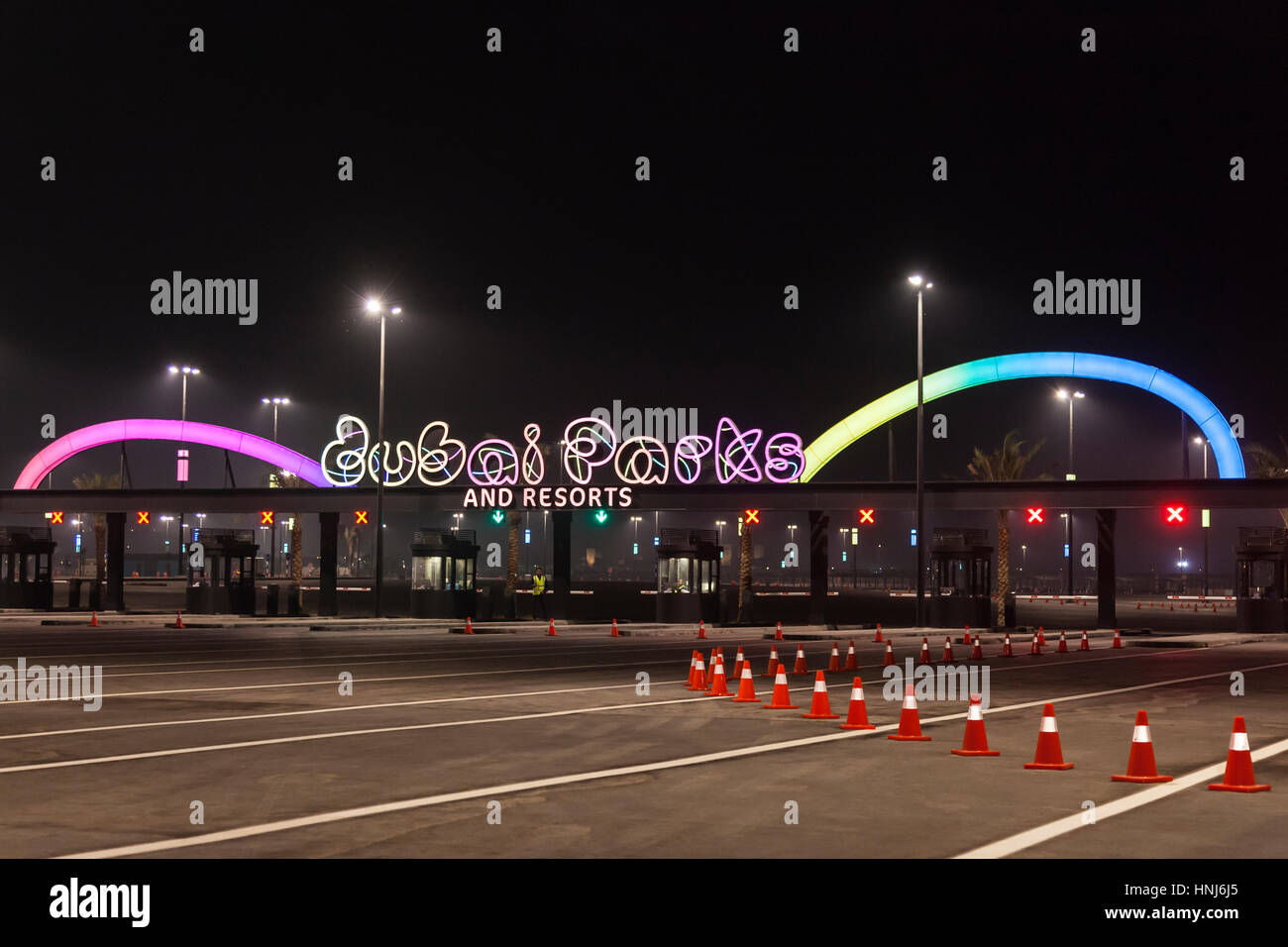 Dubai parks and resorts hi-res stock photography and images - Alamy