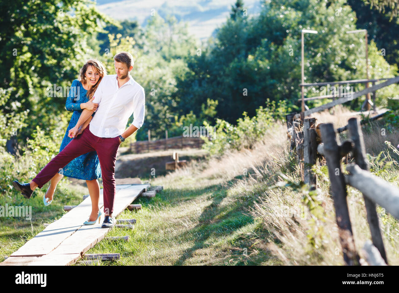 Beloved walking from the same leg Stock Photo - Alamy