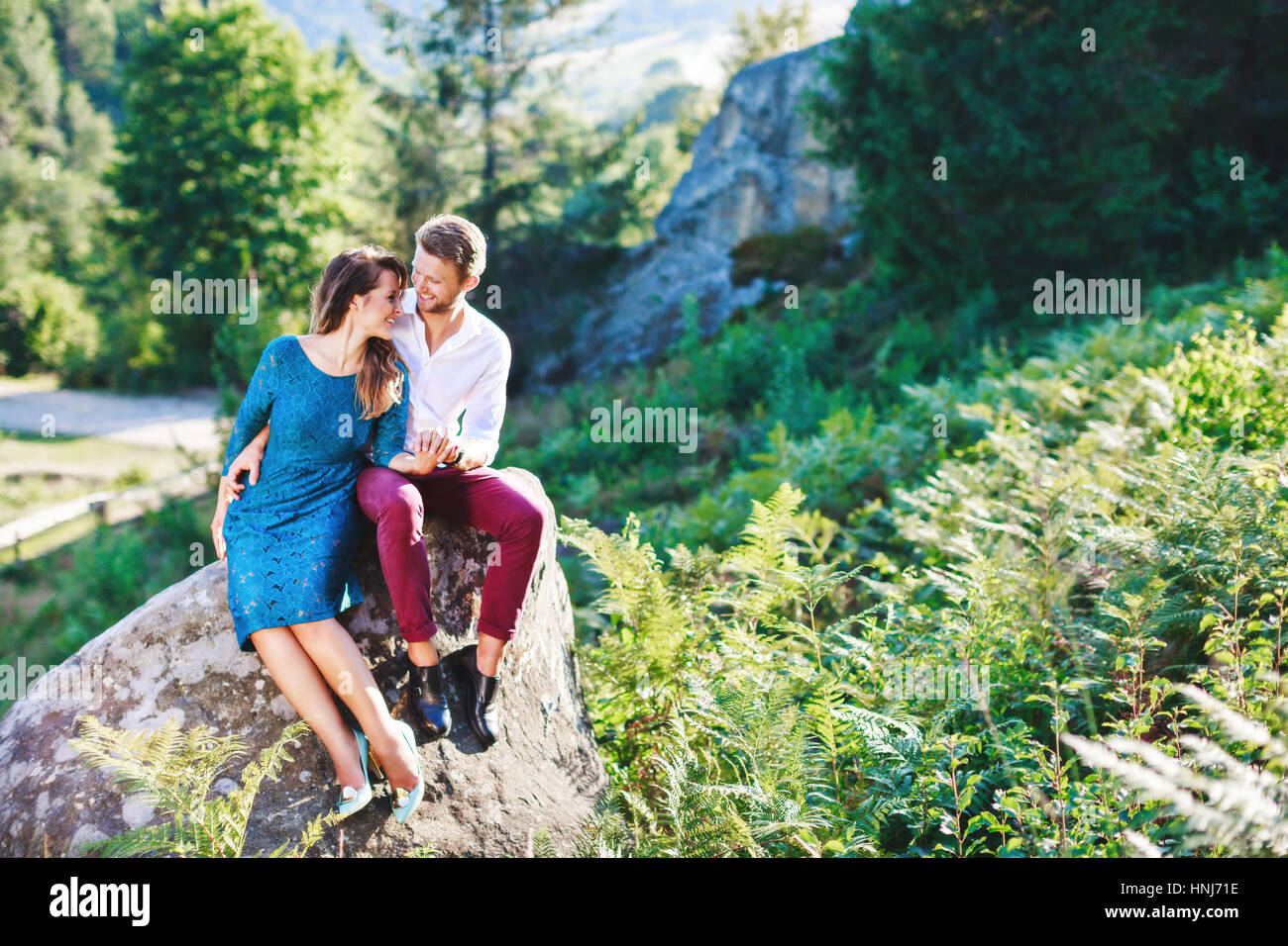 Nice couple outside Stock Photo - Alamy