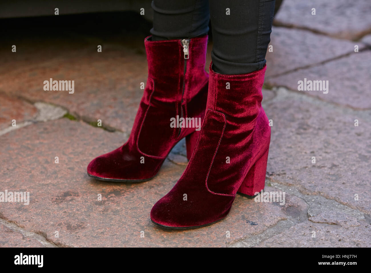 Woman in red boots red hi-res stock photography and images - Alamy