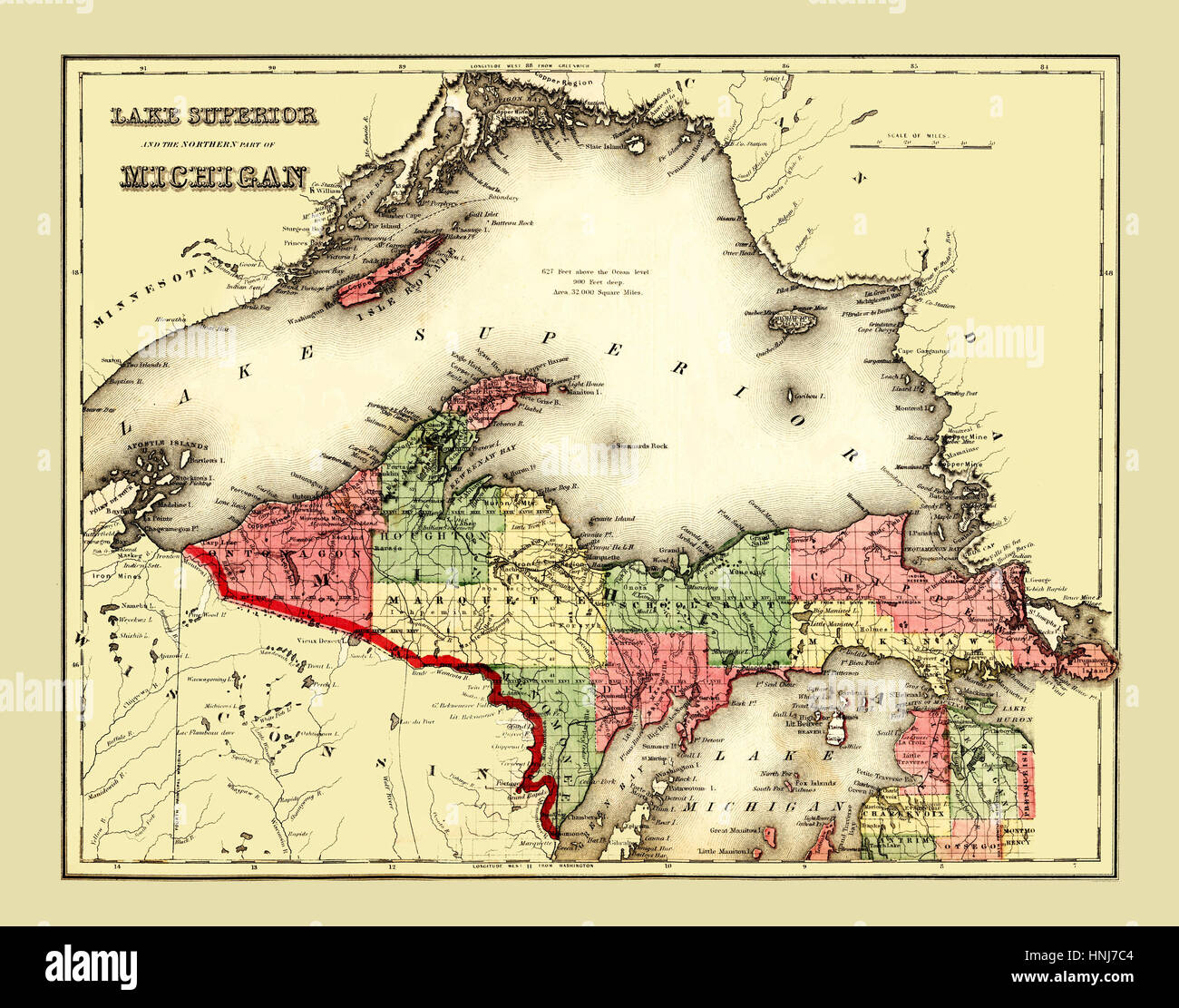 Superior map hi-res stock photography and images - Alamy