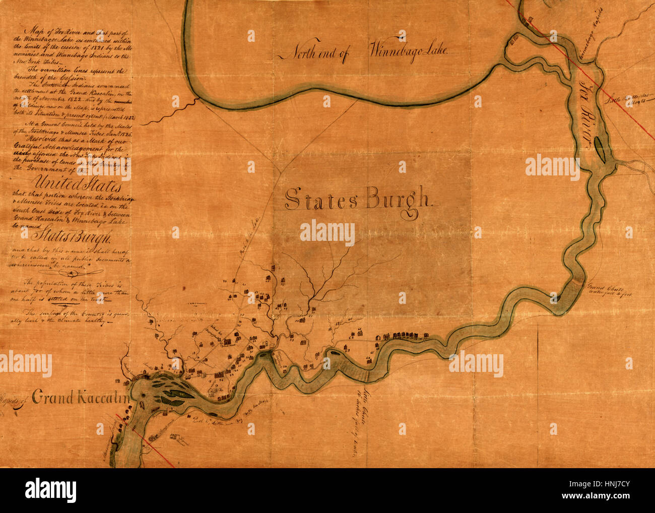 Map of lake winnebago hi-res stock photography and images - Alamy