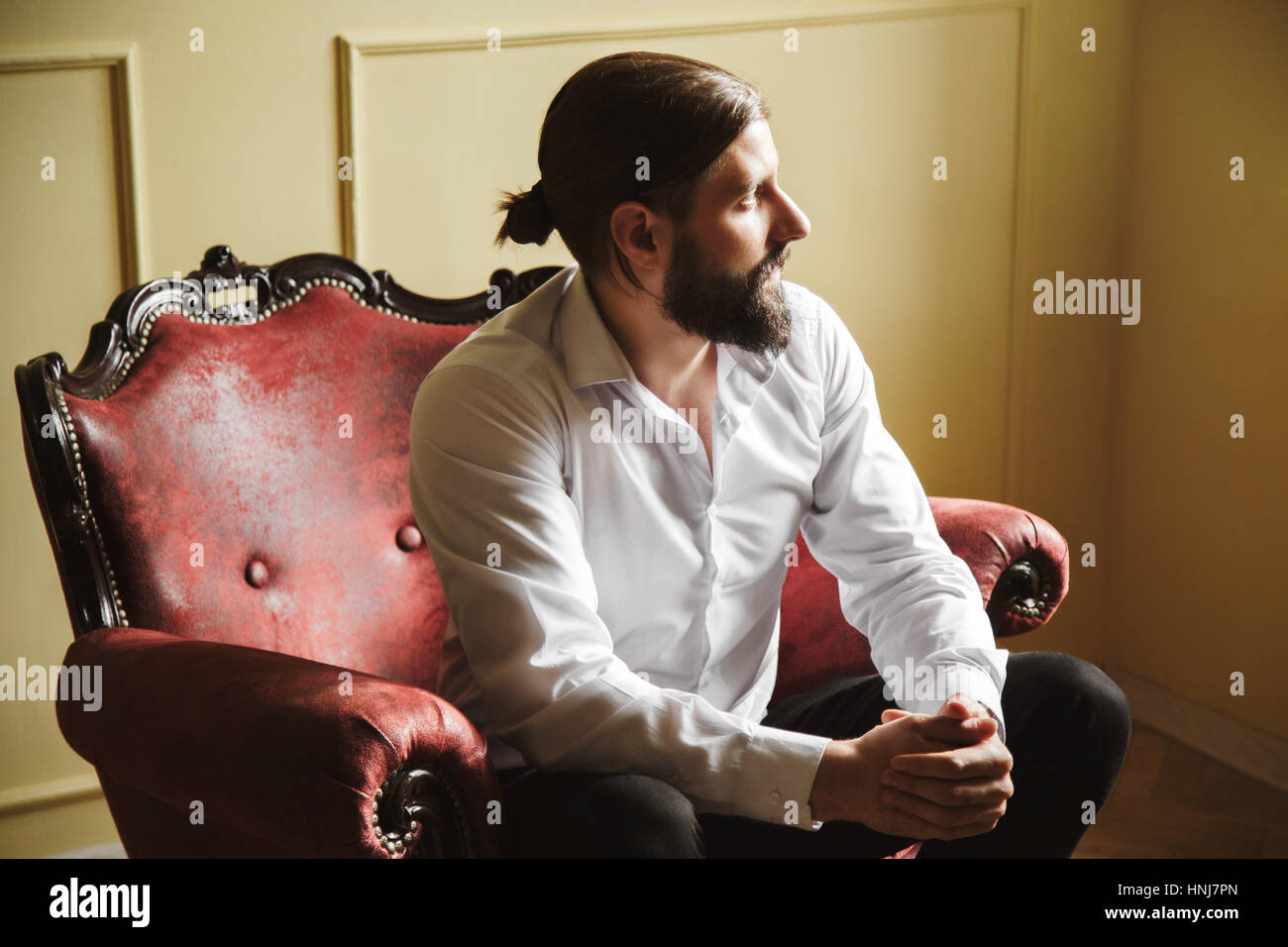 Man bun red hair hi-res stock photography and images - Alamy