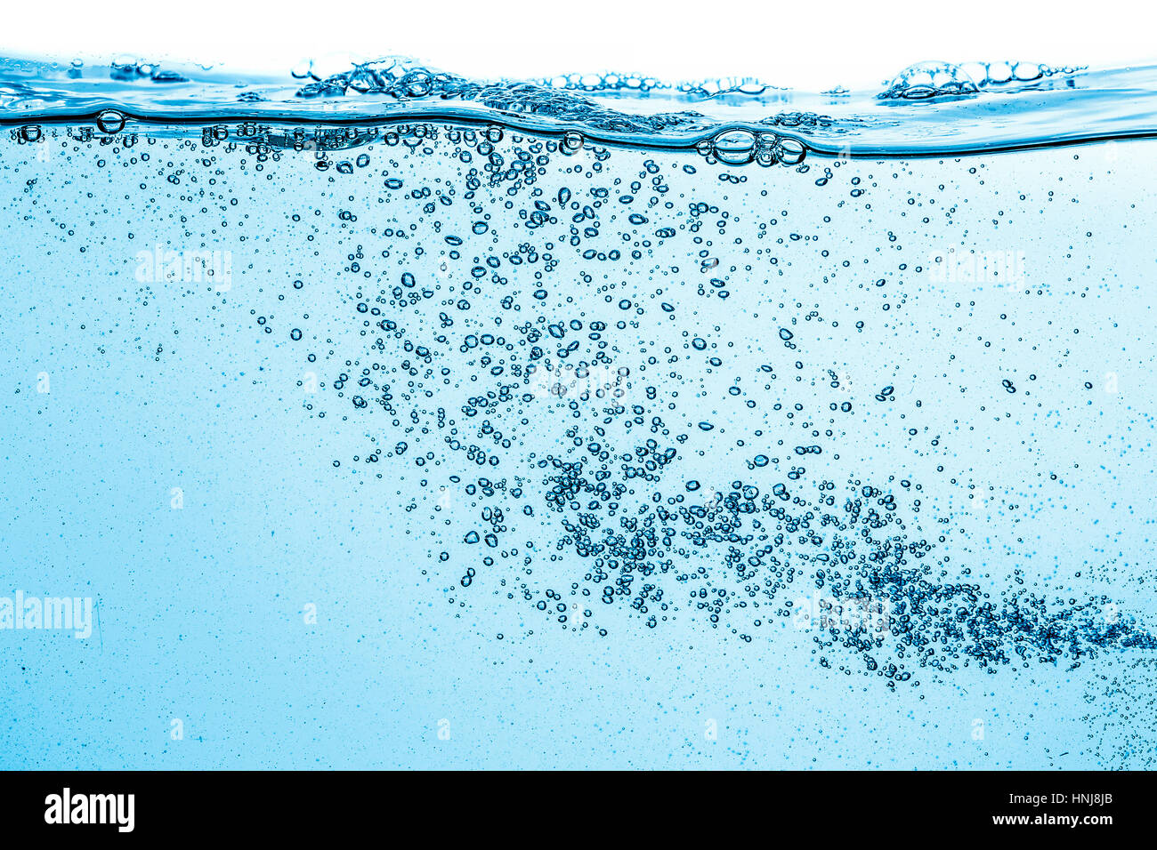Many bubbles in water close up, abstract water wave with bubbles Stock ...