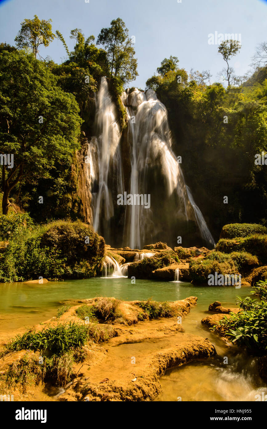 Anisakan Waterfall, Myanmar Stock Photo - Alamy