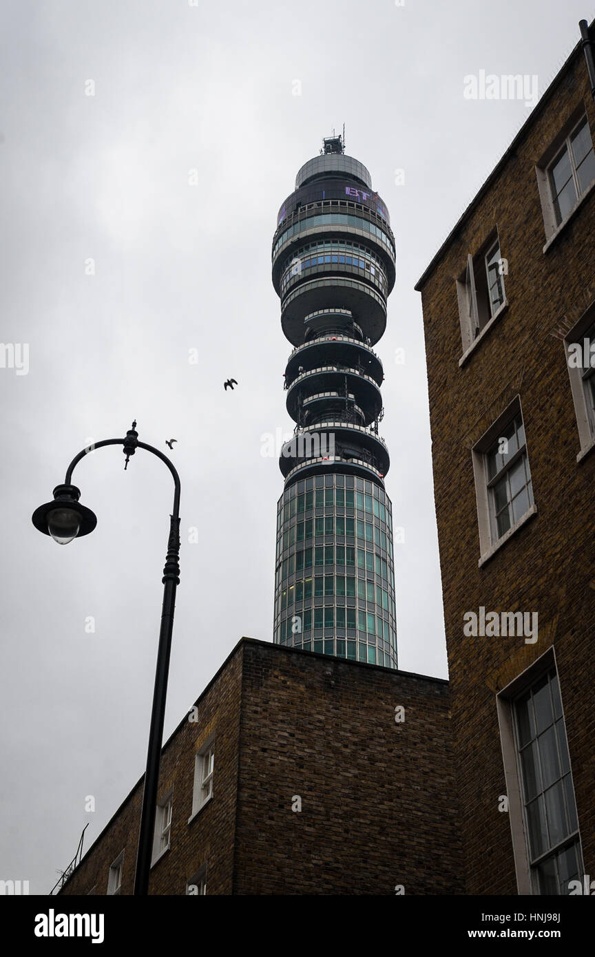 The iconic BT tower in London's Fitzrovia Stock Photo - Alamy