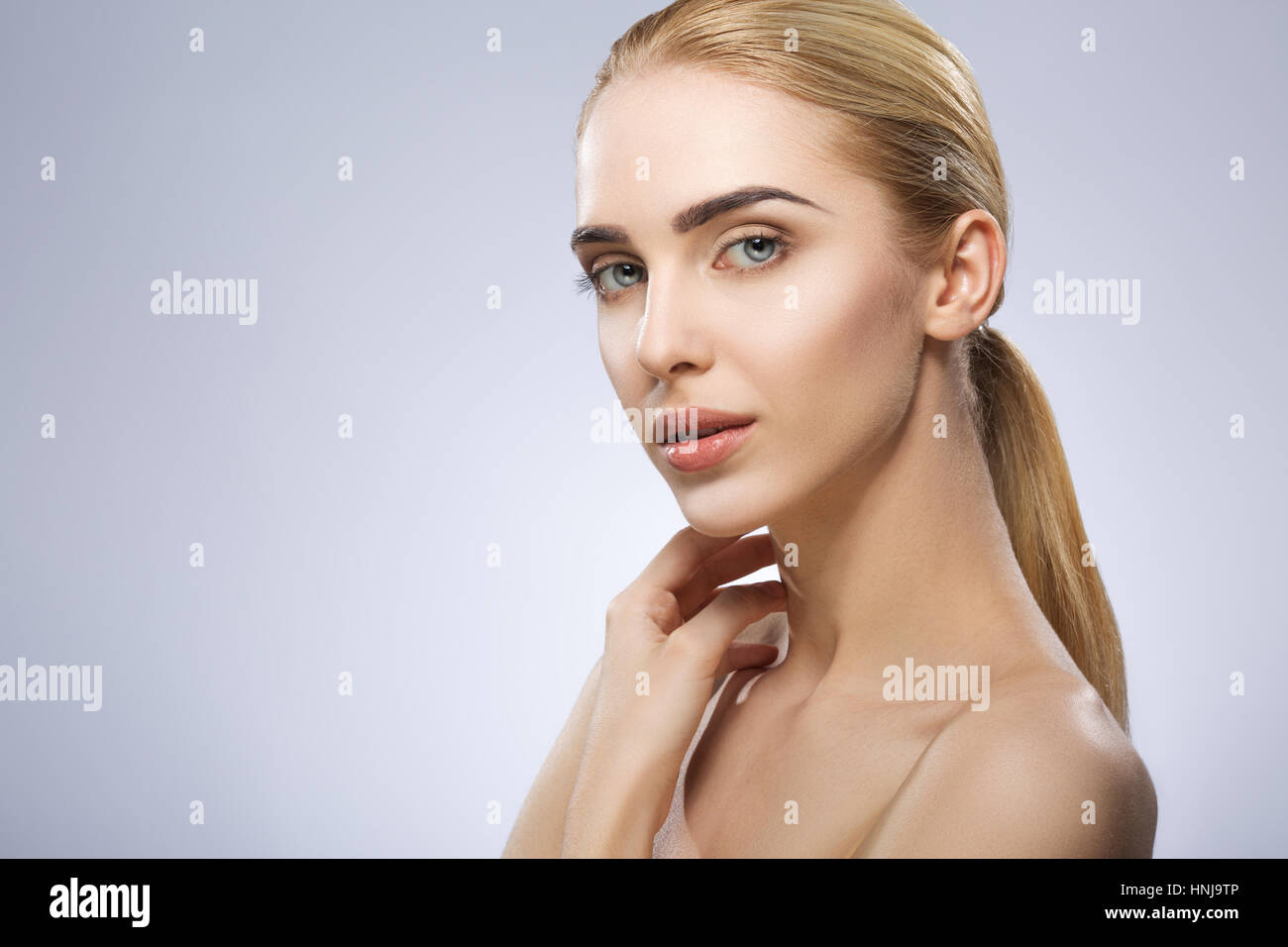 Attractive make up model at studio Stock Photo - Alamy