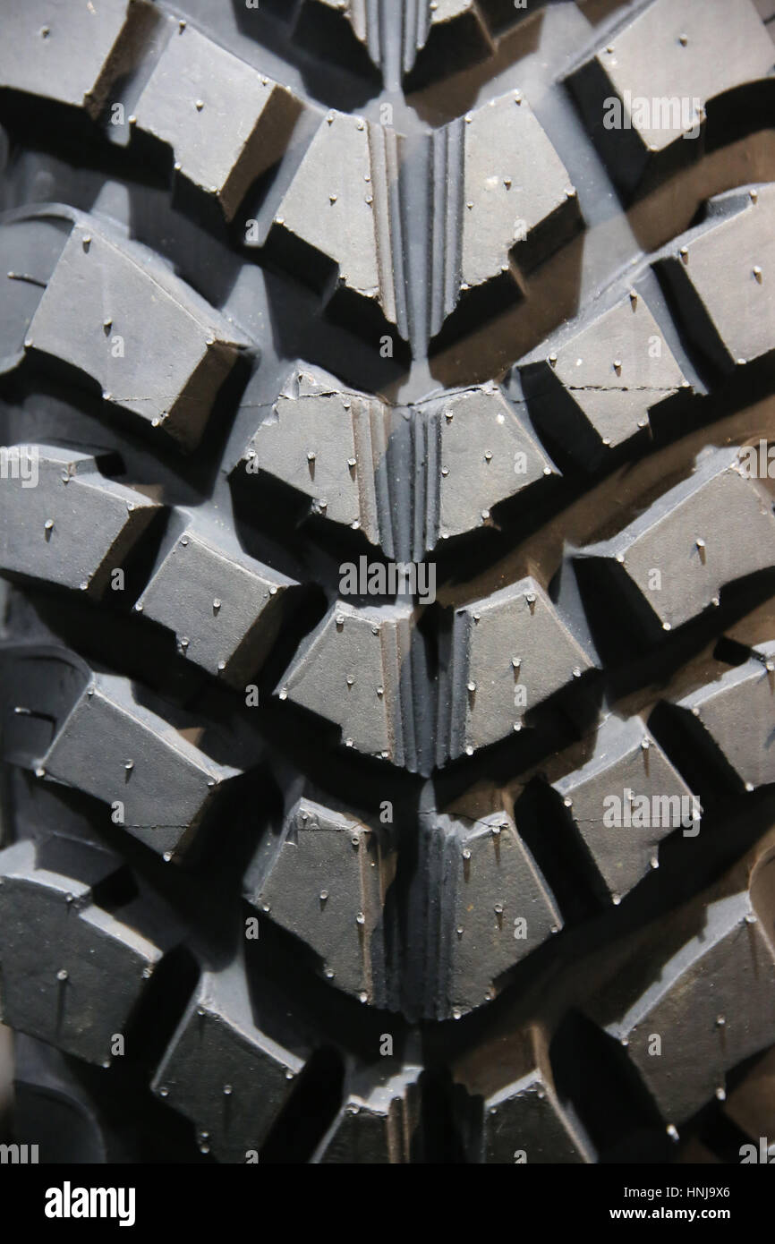 Close up of mud terrain tyre surface shallow depth of field Stock Photo ...