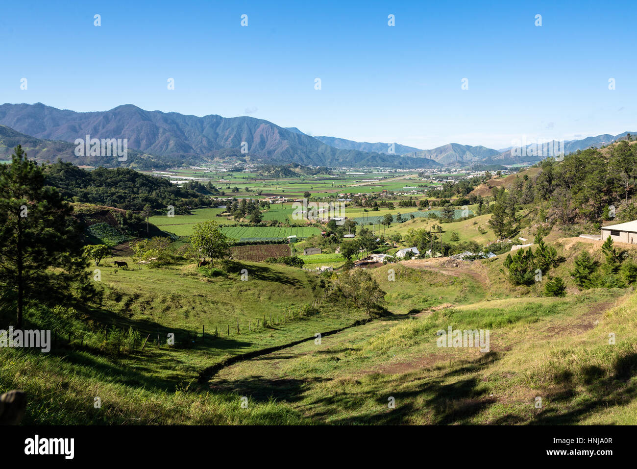 Valley of Constanza surrounded by mountains, the agricultural center of ...