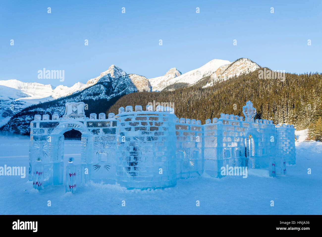 Ice Castle, winter, Lake Louise, Banff National Park, Alberta, Canada ...