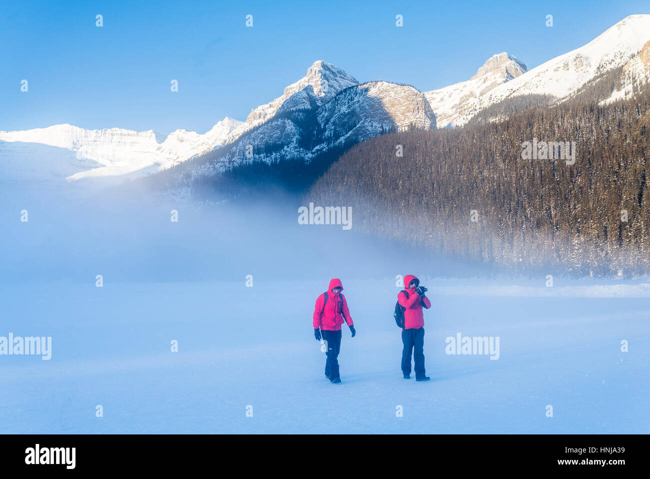Ice Castle, Lake Louise, Banff National Park, Alberta, Canada Stock ...