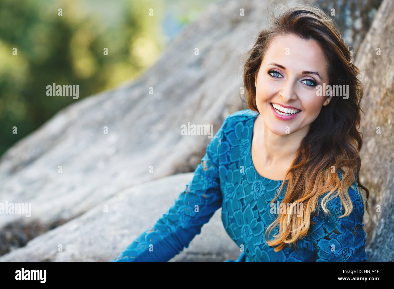 Beautiful smiling girl Stock Photo - Alamy