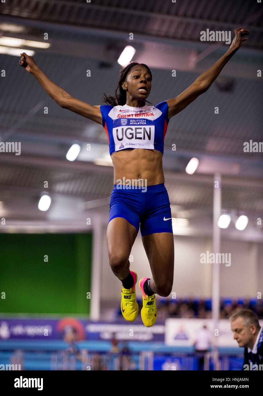 Women's Long Jump, British Athletics Indoor Team Trials 2017 Stock ...