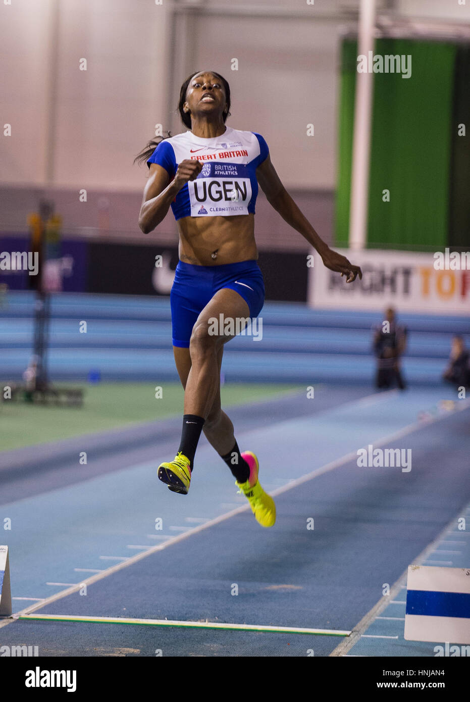 Women's Long Jump, British Athletics Indoor Team Trials 2017 Stock ...