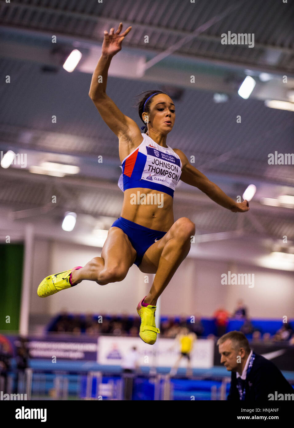 Women's Long Jump, British Athletics Indoor Team Trials 2017 Stock ...