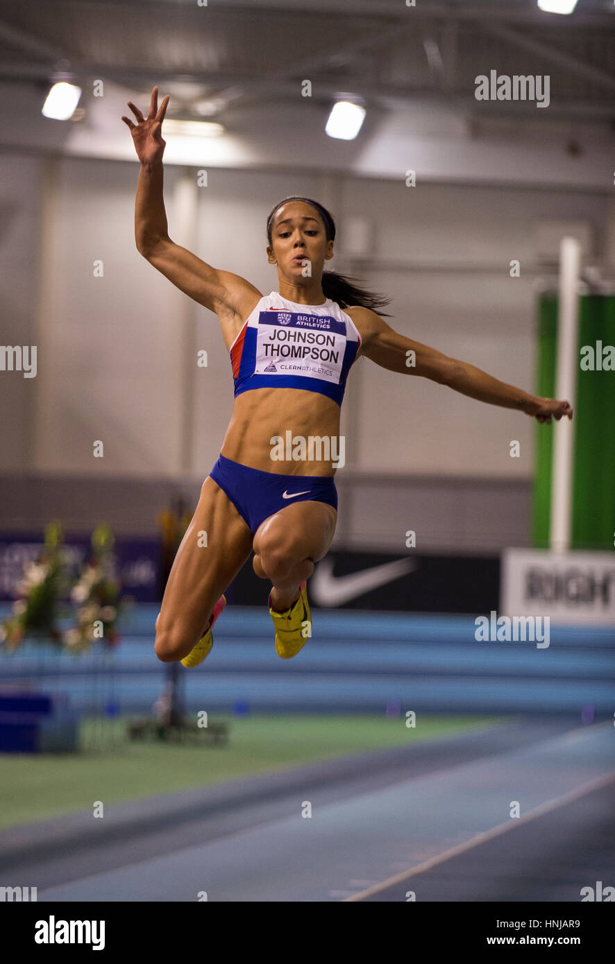 Women's Long Jump, British Athletics Indoor Team Trials 2017 Stock ...