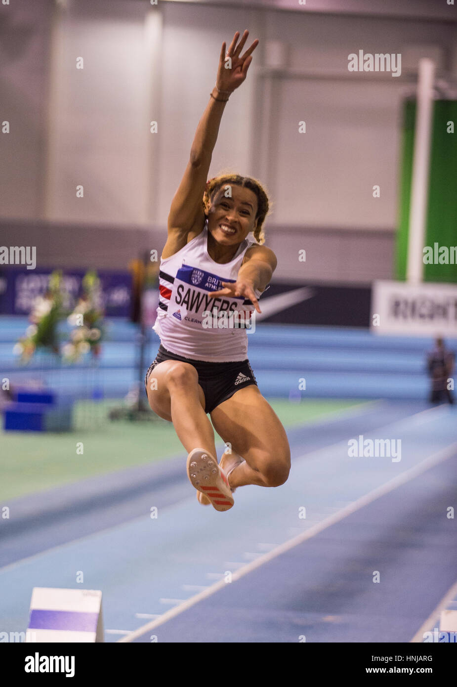 Women's Long Jump, British Athletics Indoor Team Trials 2017 Stock ...