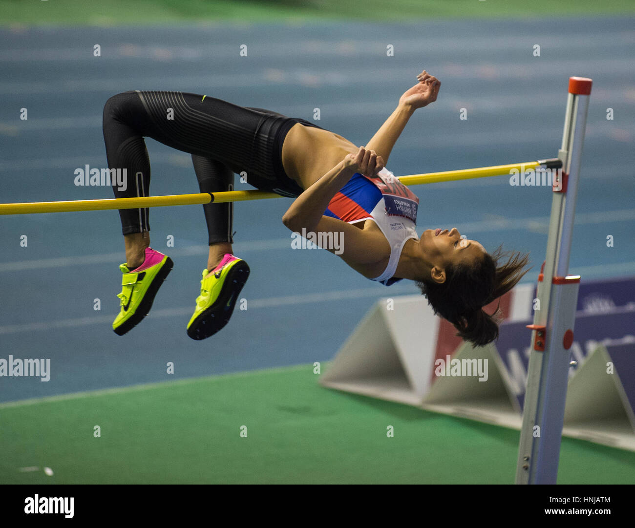 Women's High Jump, British Athletics Indoor Team Trials 2017 Stock ...