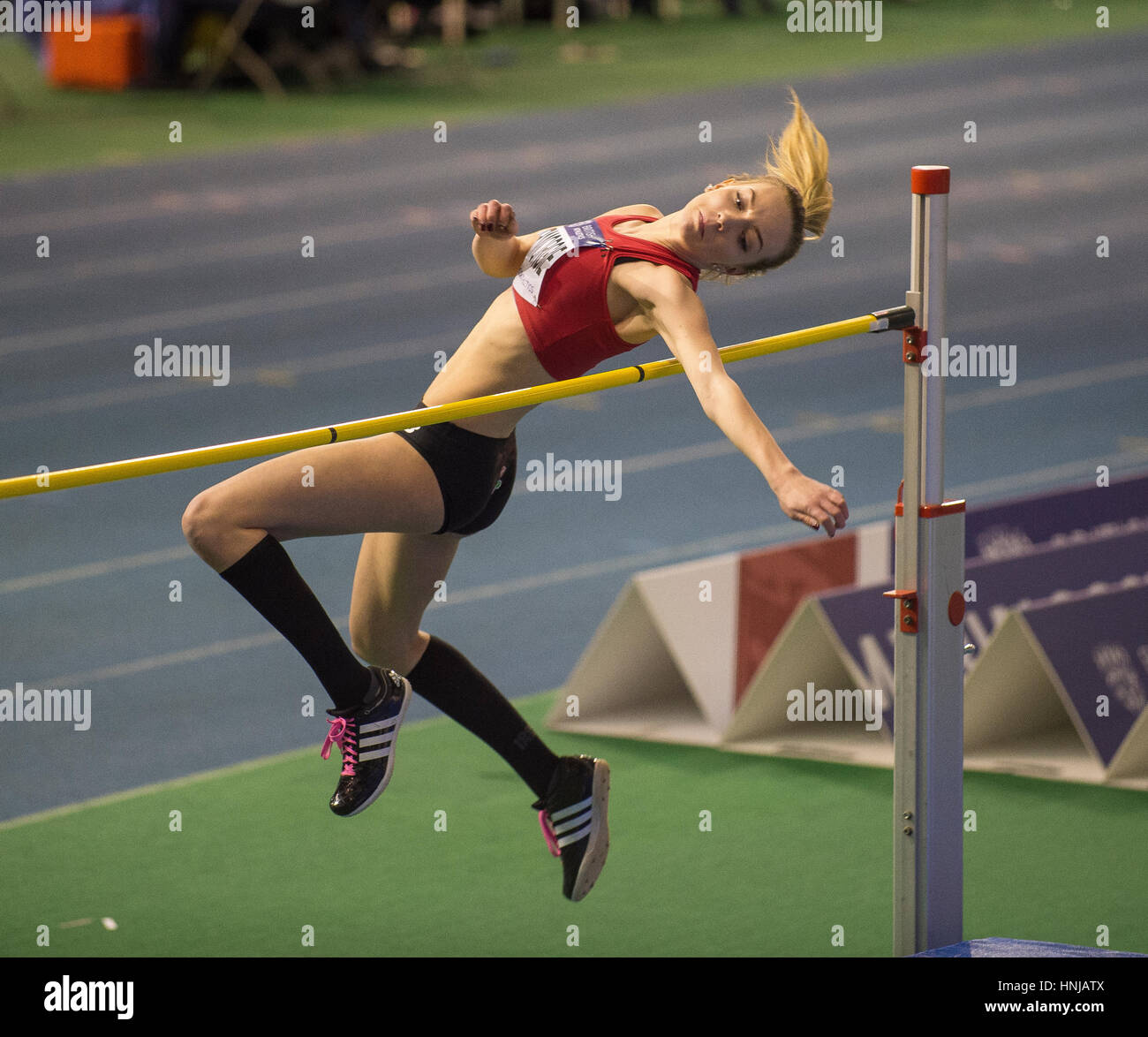 Women's High Jump, British Athletics Indoor Team Trials 2017 Stock ...