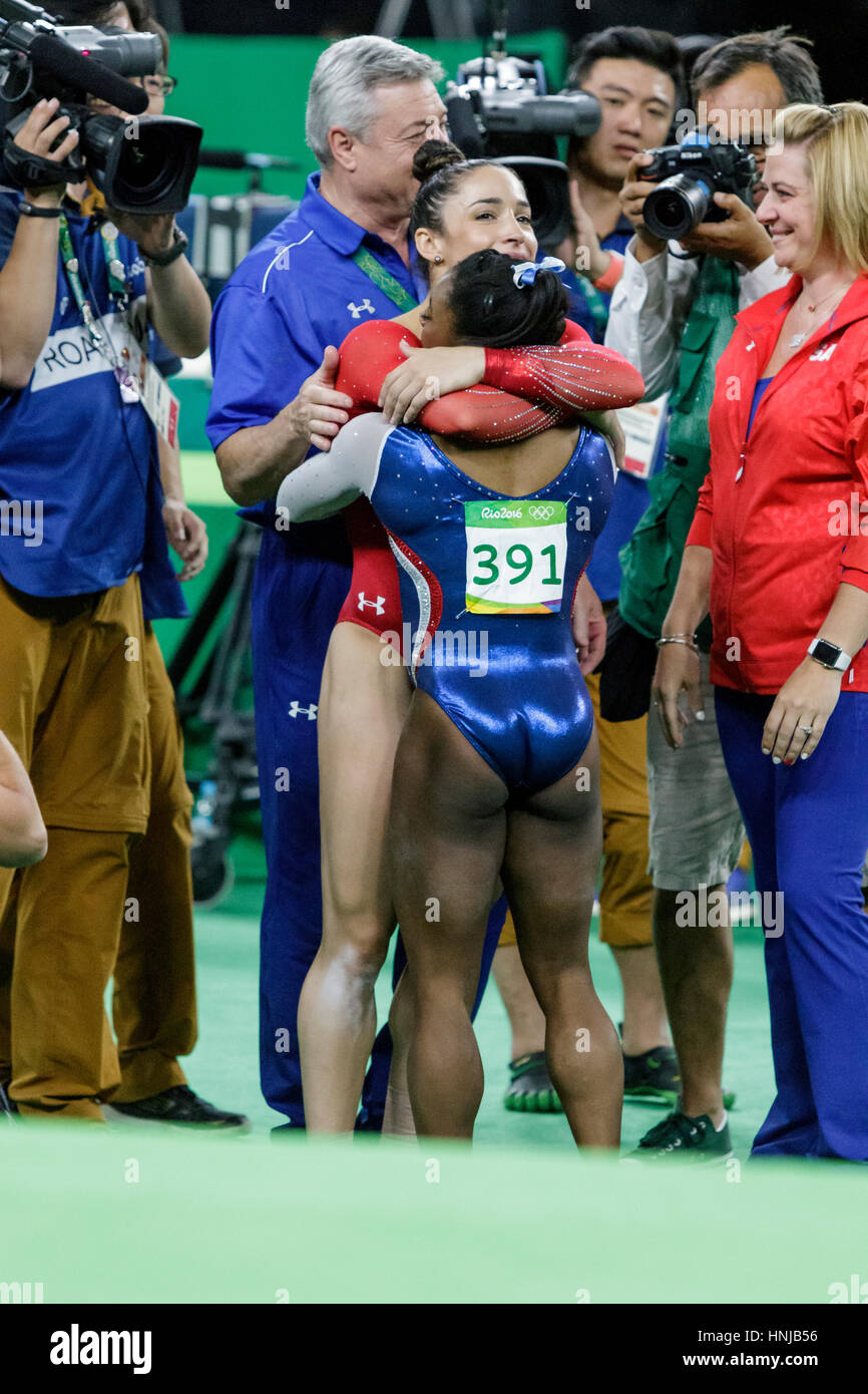 Rio de Janeiro, Brazil. 11 August 2016.Simone Biles (USA) -gold and ...