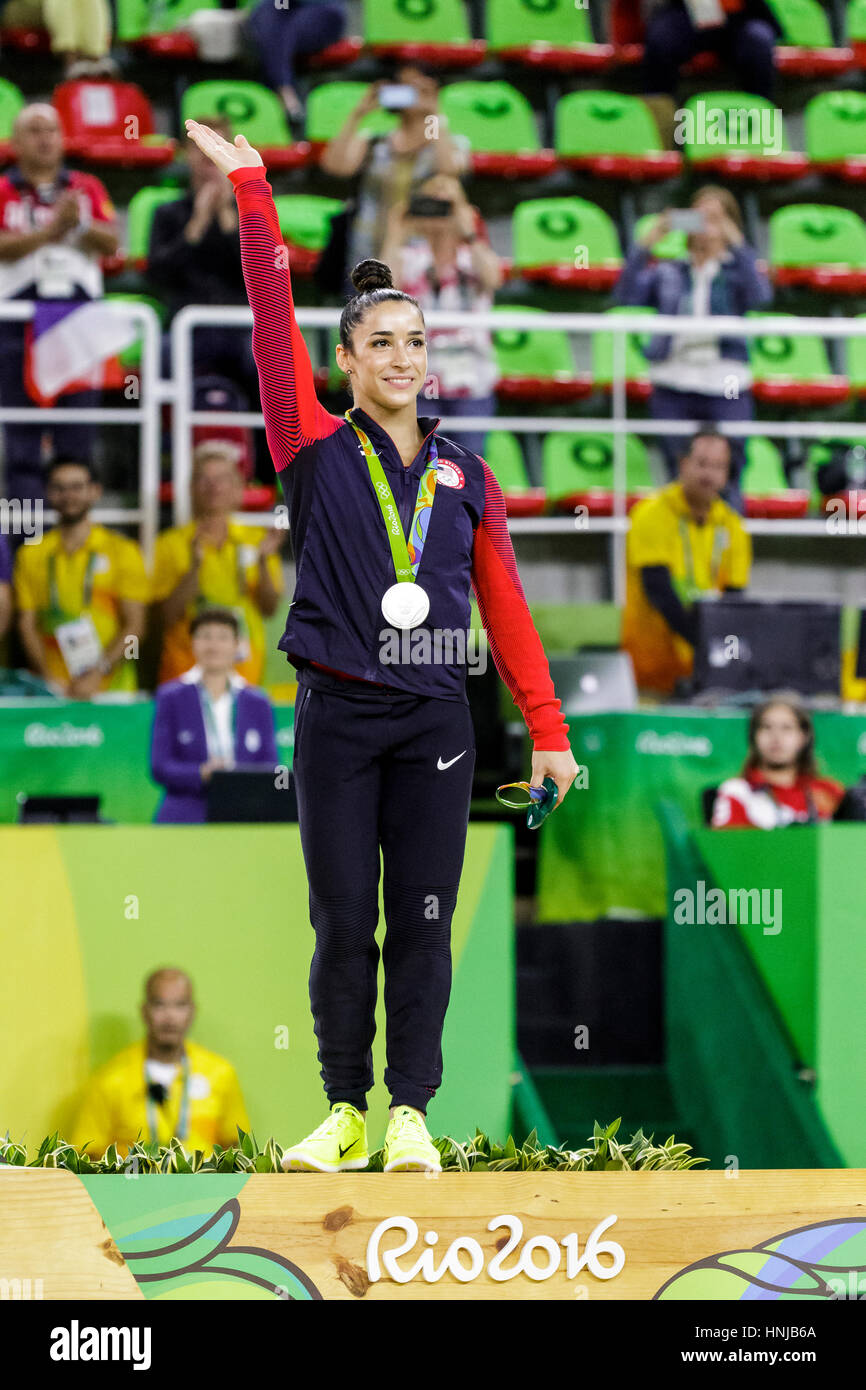 Rio de Janeiro, Brazil. 11 August 2016. Alexandra Raisman (USA)-silver ...