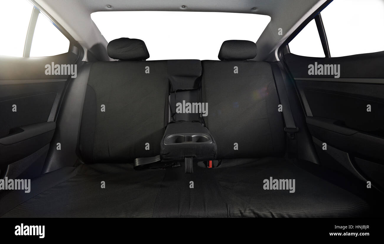 Wide cloth back modern car seat with isolated windows Stock Photo - Alamy