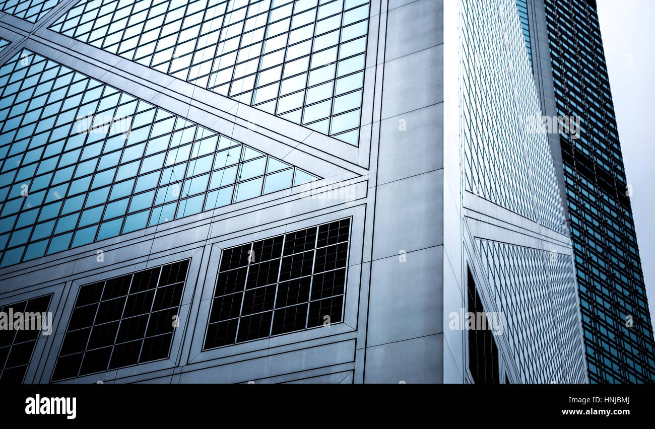 Windows of commercial building in Hong Kong Stock Photo - Alamy